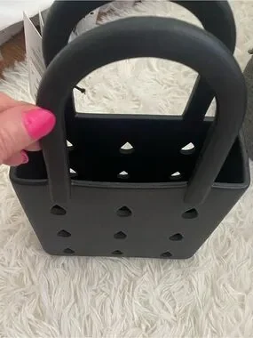 Manna | Bags | Tiktok Viral Manna Eva Black Sparkle Waterproof Rubber ...